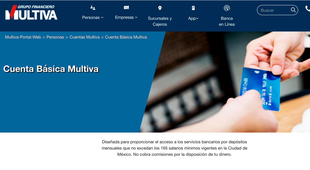 Cuenta Básica Multiva de Multiva | Análisis y Condiciones | Bancos.live